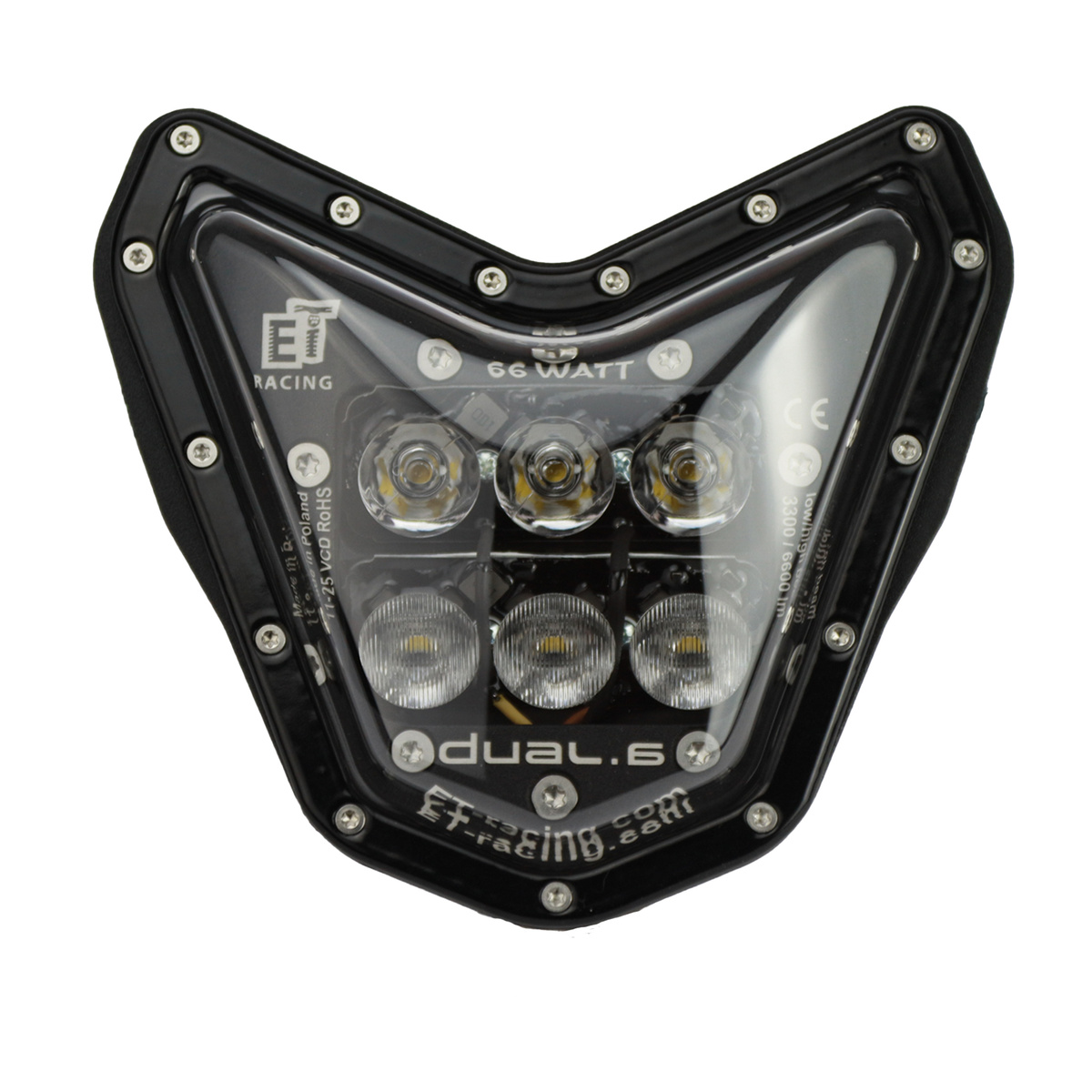 LED lamp Headlight DUAL.6 SHERCO 250SE-300SE, 250SEF-500SEF 2024 up ...